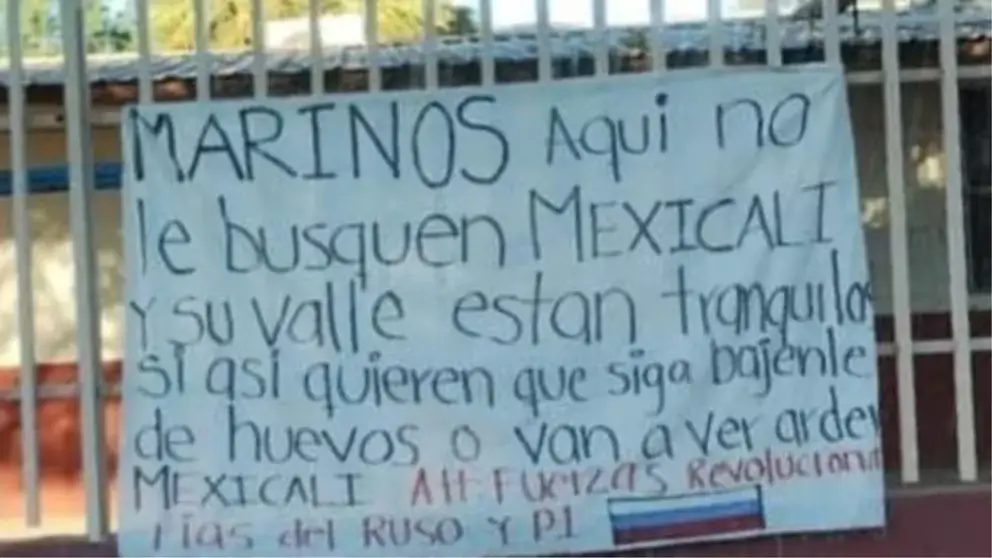 ‘The Russians’ hang narco-banners in Baja California and warn the Navy ...